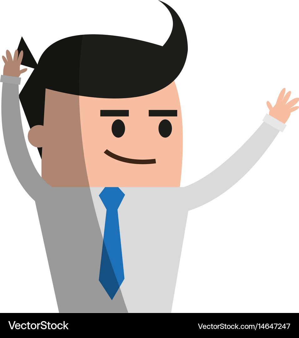 Businessman cute cartoon icon image Royalty Free Vector