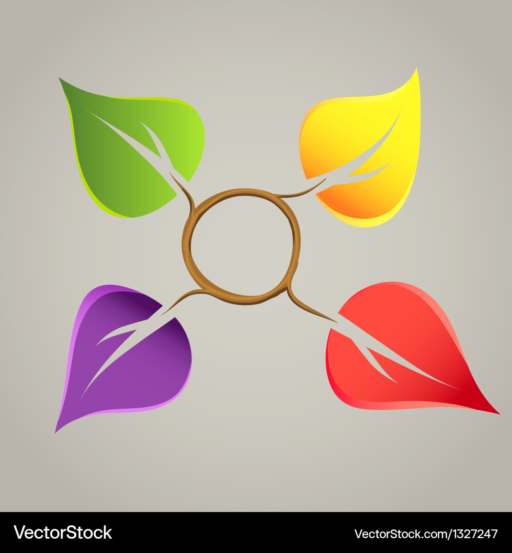 Creative nature emblem Royalty Free Vector Image