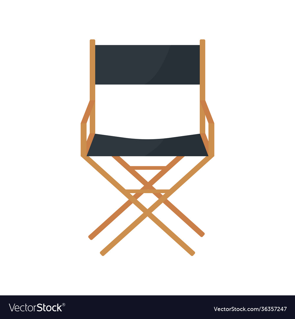Director film chair movie isolated icon Royalty Free Vector