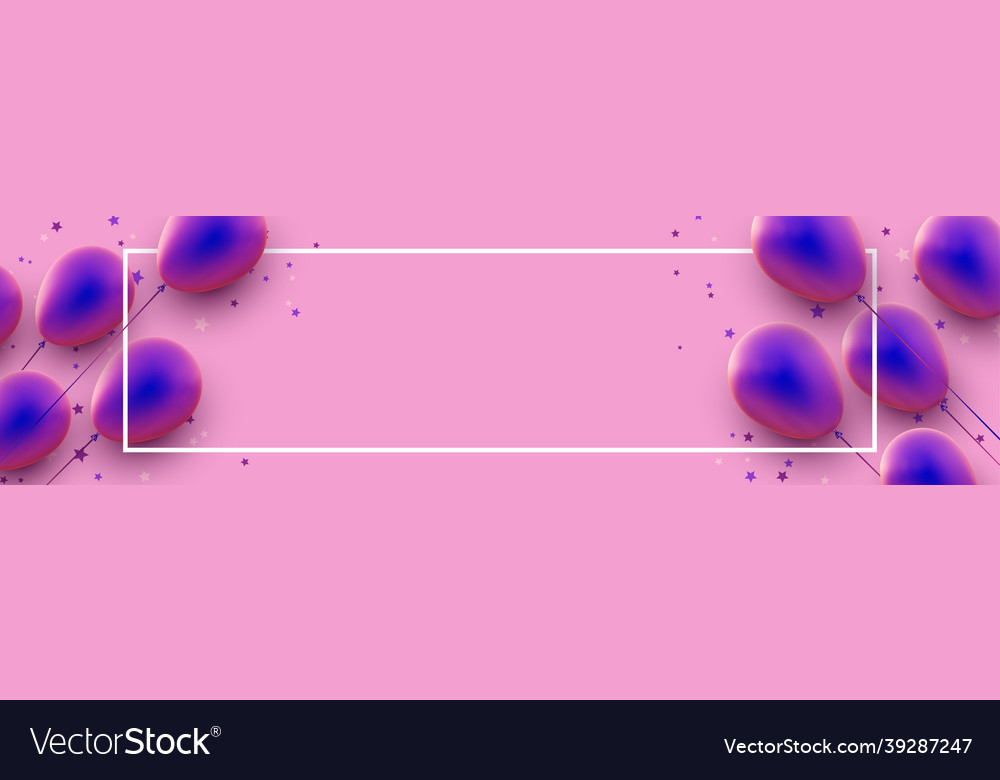 Horizontal frame with blue and violet gradient Vector Image