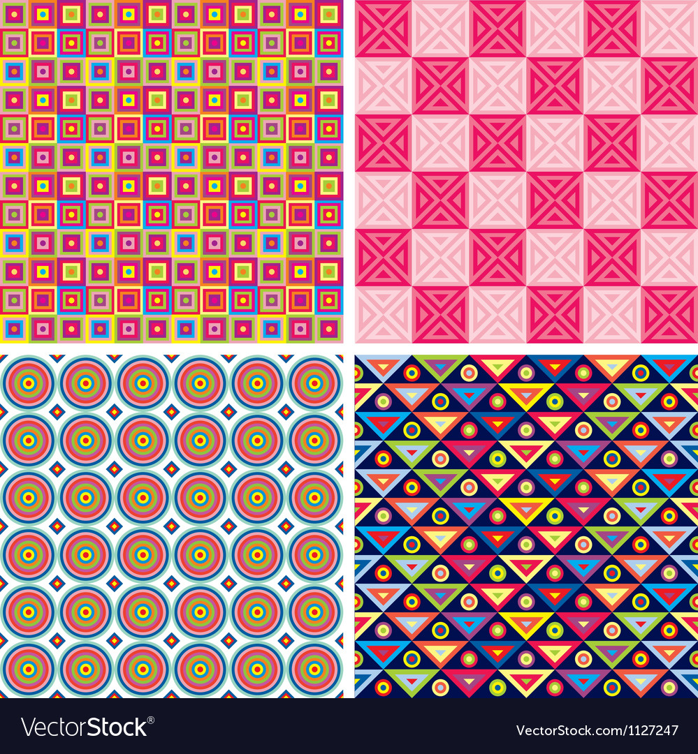 Seamless pattern set Royalty Free Vector Image
