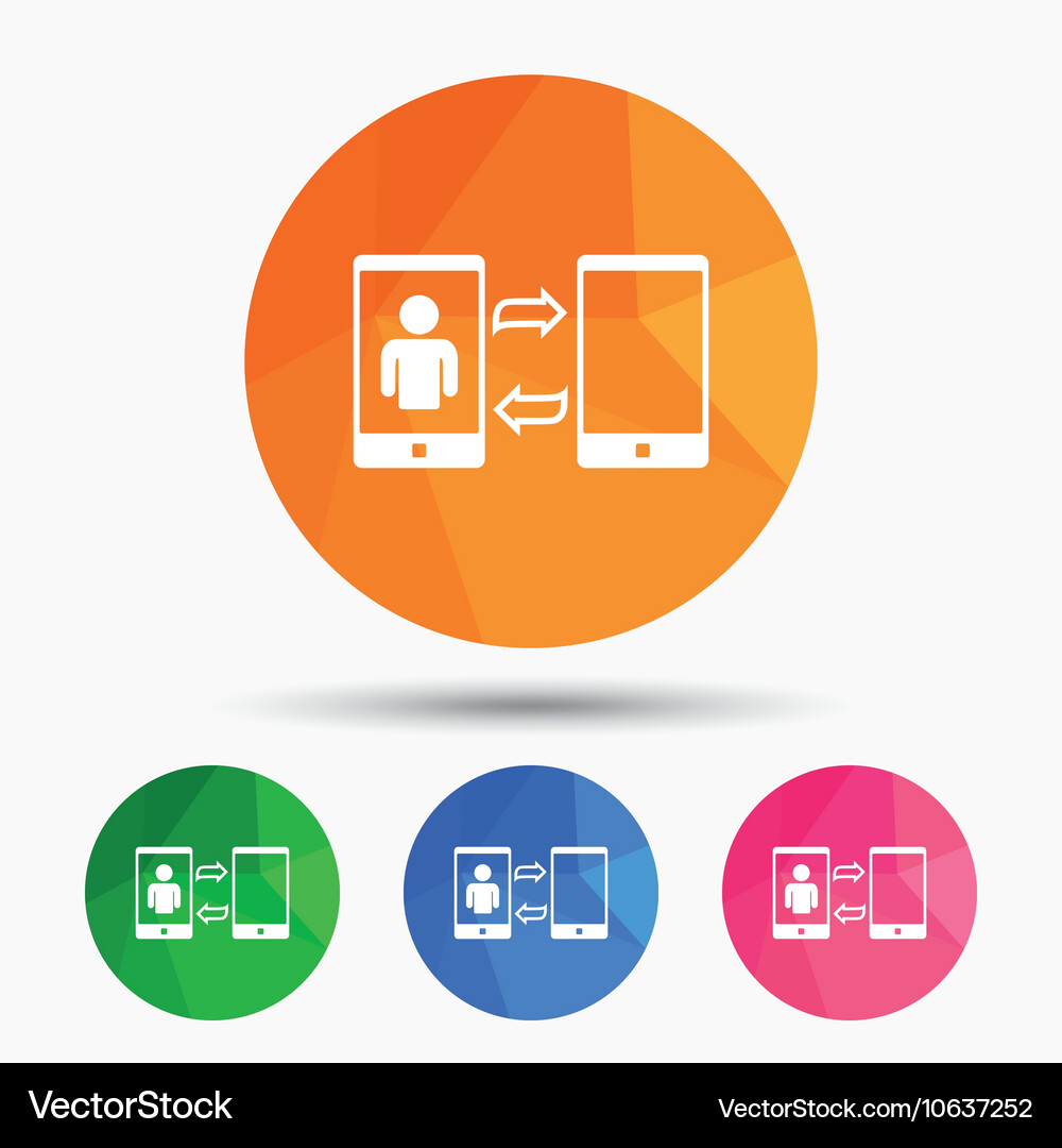 Change video call to simple call sign icon Vector Image