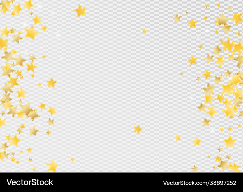 Golden graphic stars transparent Royalty Free Vector Image