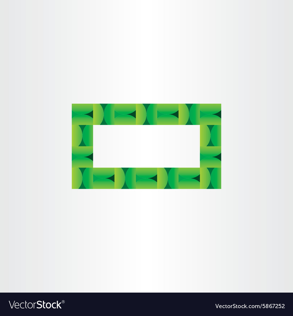 Green eco rectangle empty frame background Vector Image