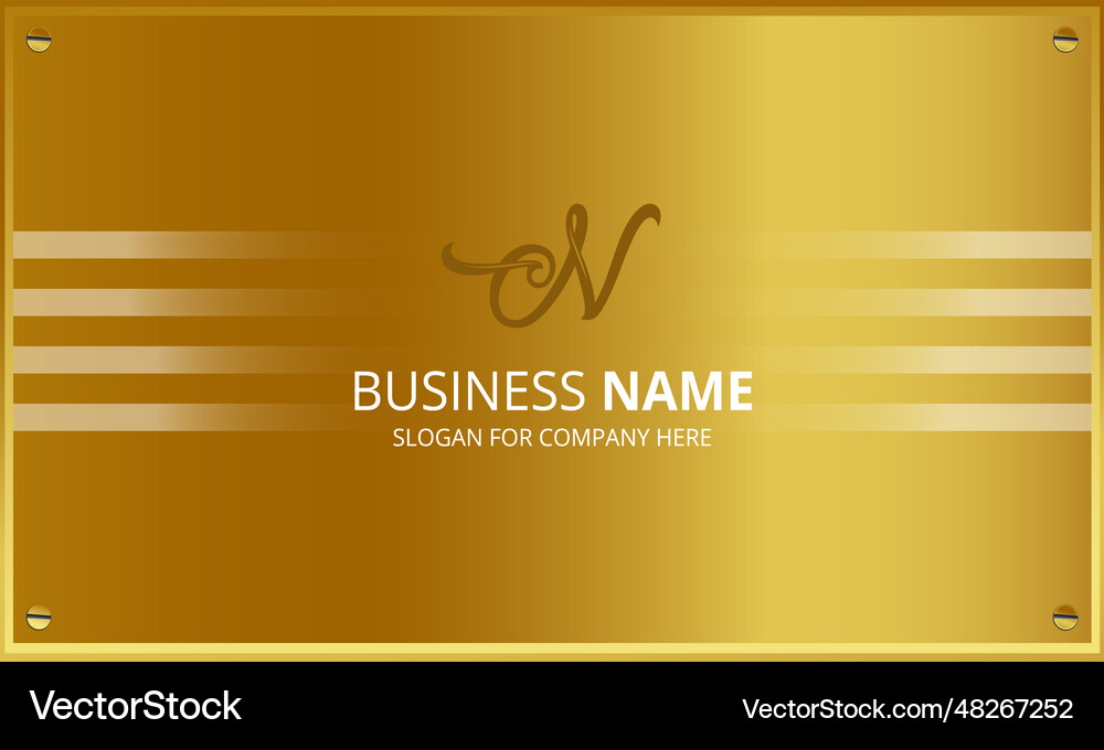 Modern golden metallic business background Vector Image