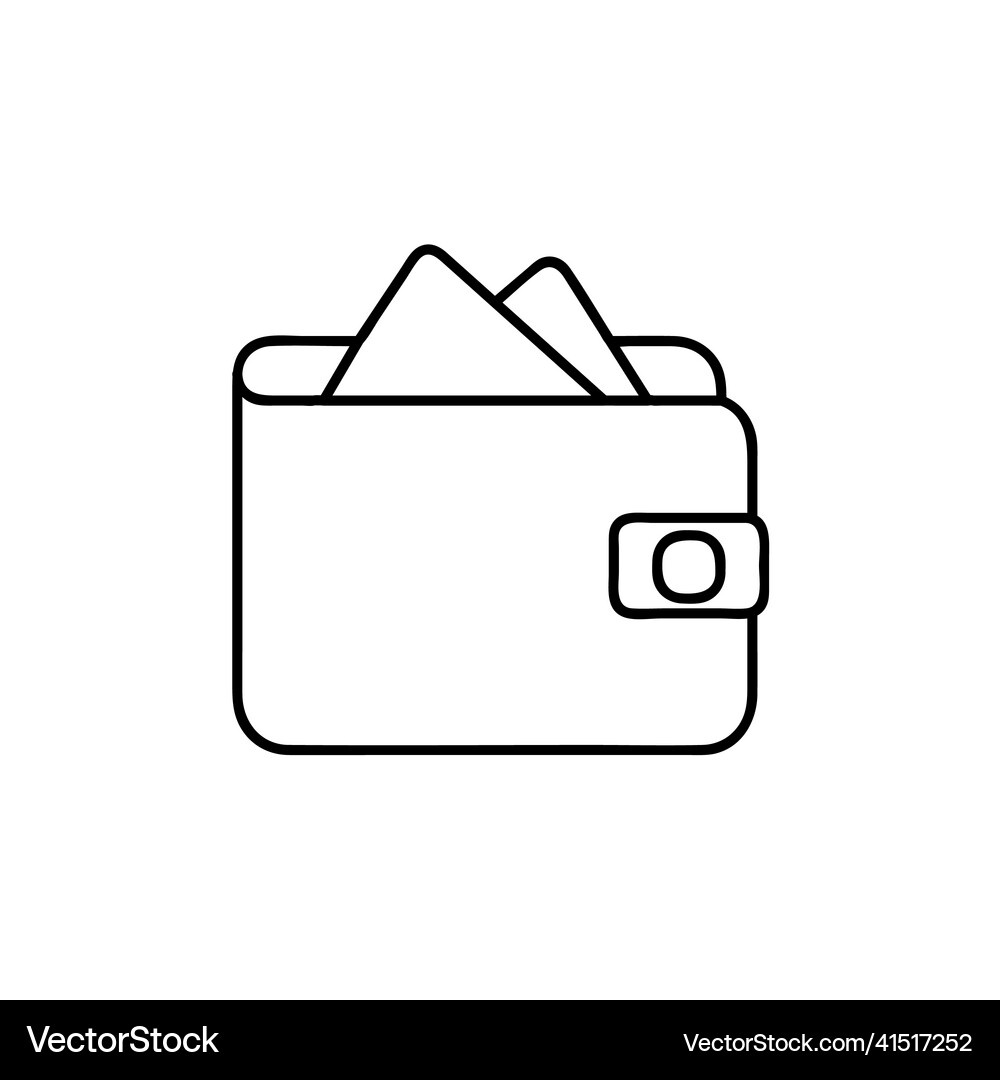 Modern wallet line icon premium pictogram Vector Image