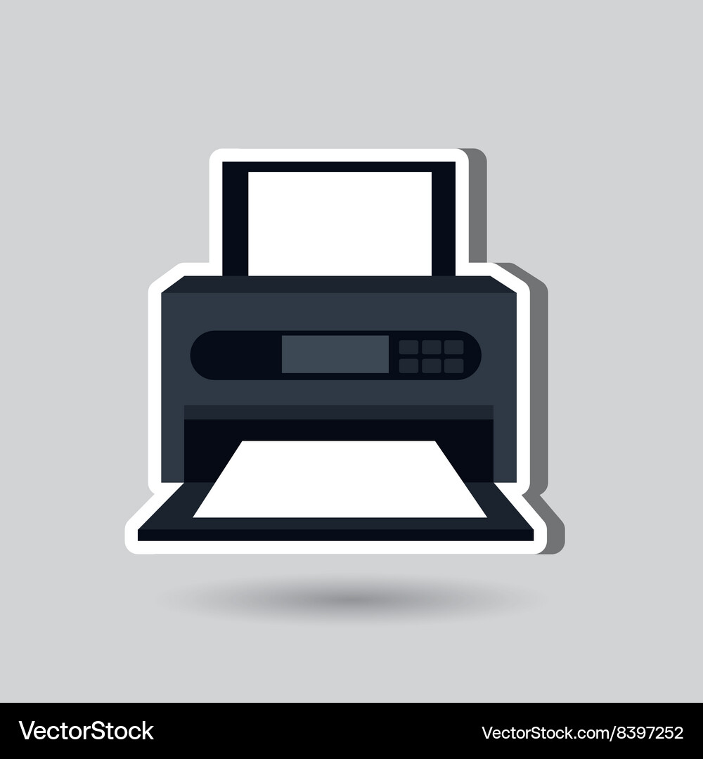 Printer office design Royalty Free Vector Image