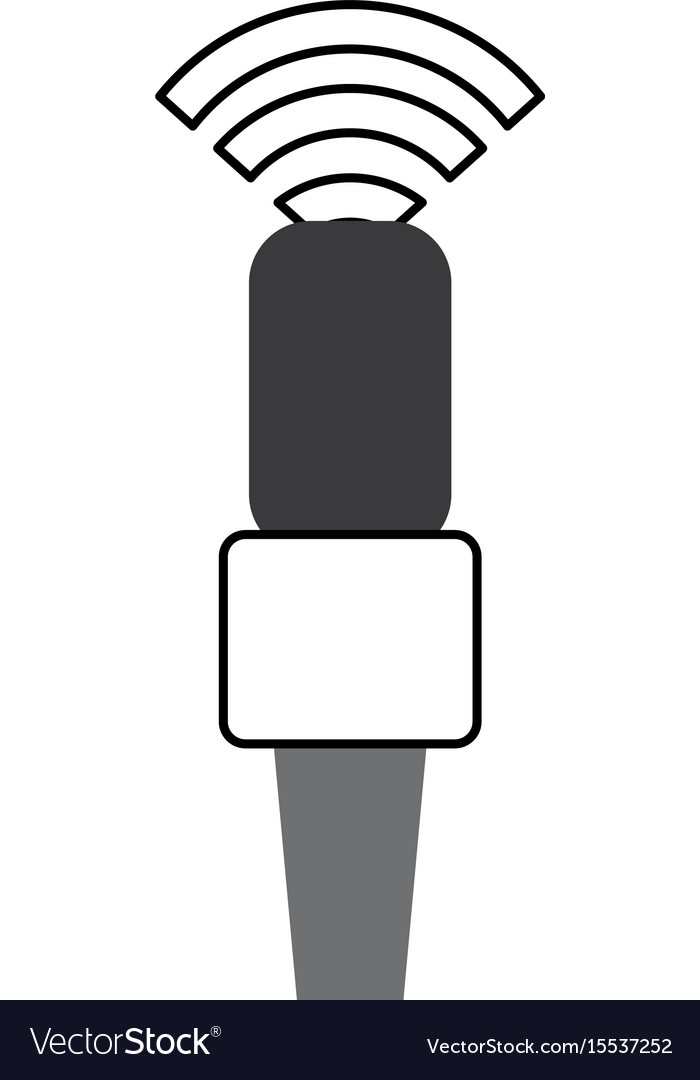 Professional microphone transmit Royalty Free Vector Image