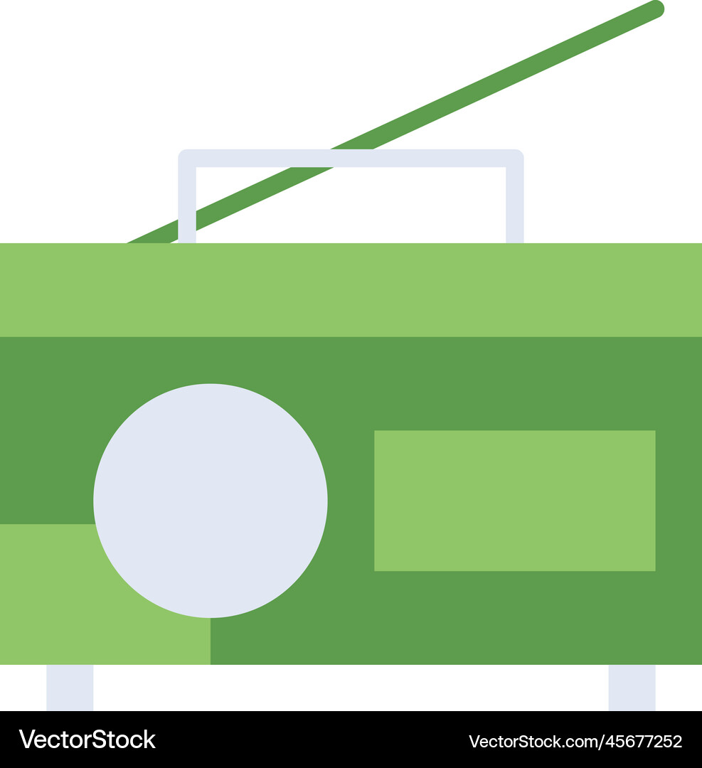 Radio technology icon with green duotone style Vector Image