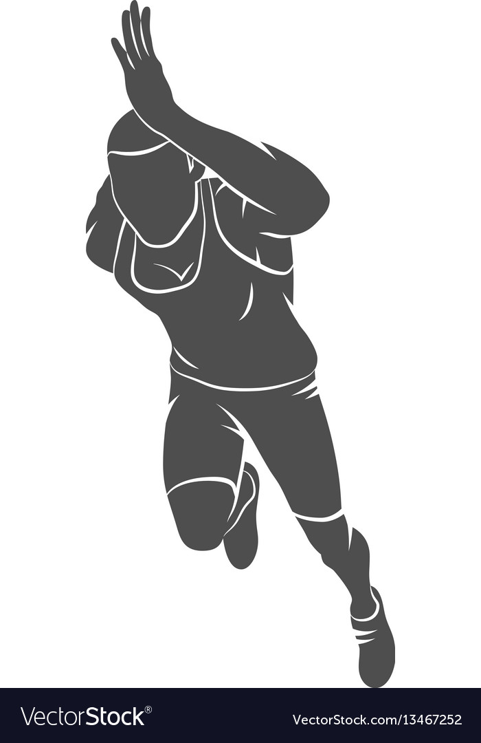 Running sprinter athlete Royalty Free Vector Image