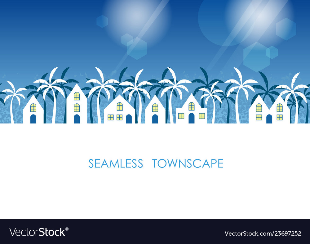 Seamless townscape Royalty Free Vector Image - VectorStock
