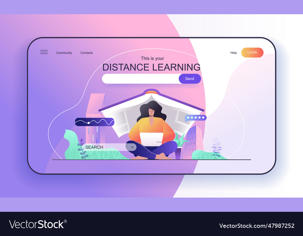 This is your distance learning concept Royalty Free Vector