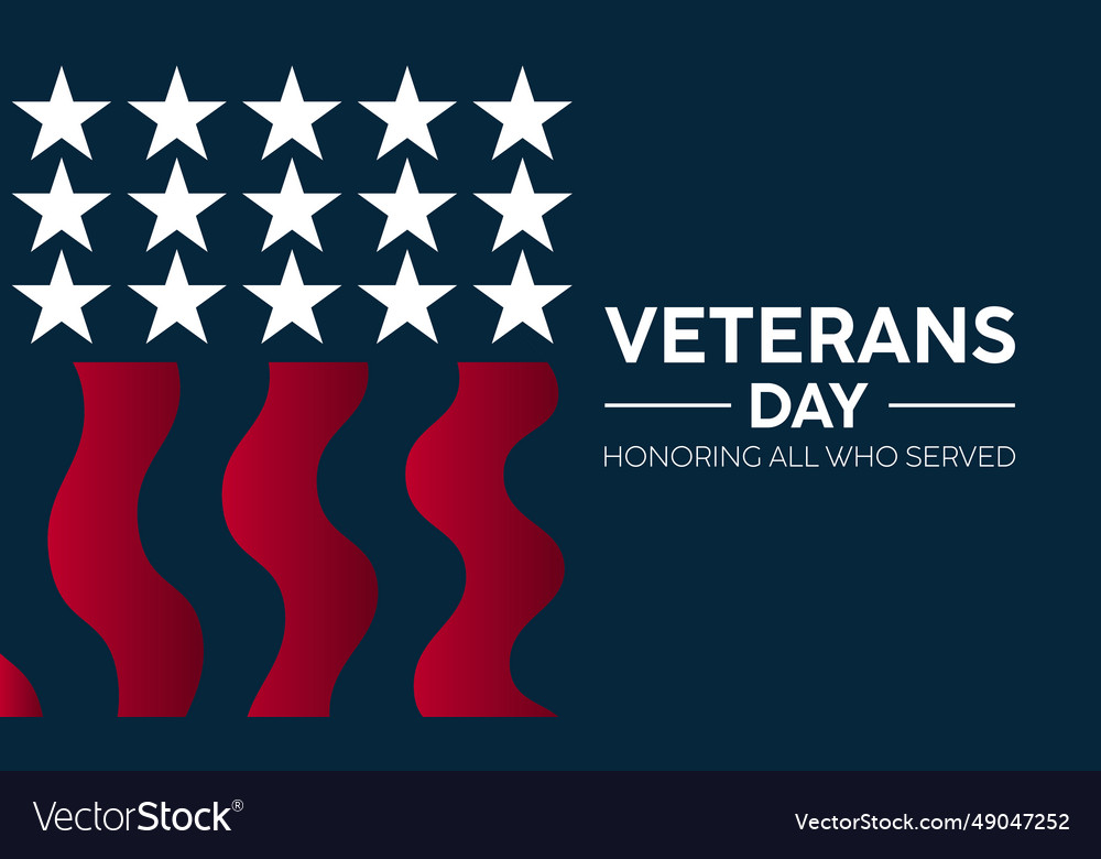 Veterans day tribute with american flag saluting Vector Image