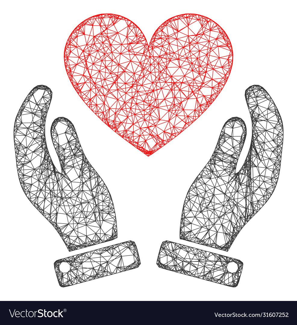 Web network love heart care hands icon Royalty Free Vector Web network love heart care hands icon Royalty Free Vector