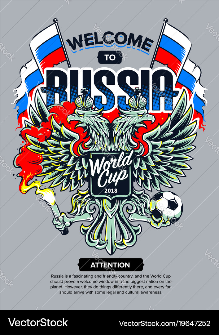 Welcome to russia art Royalty Free Vector Image