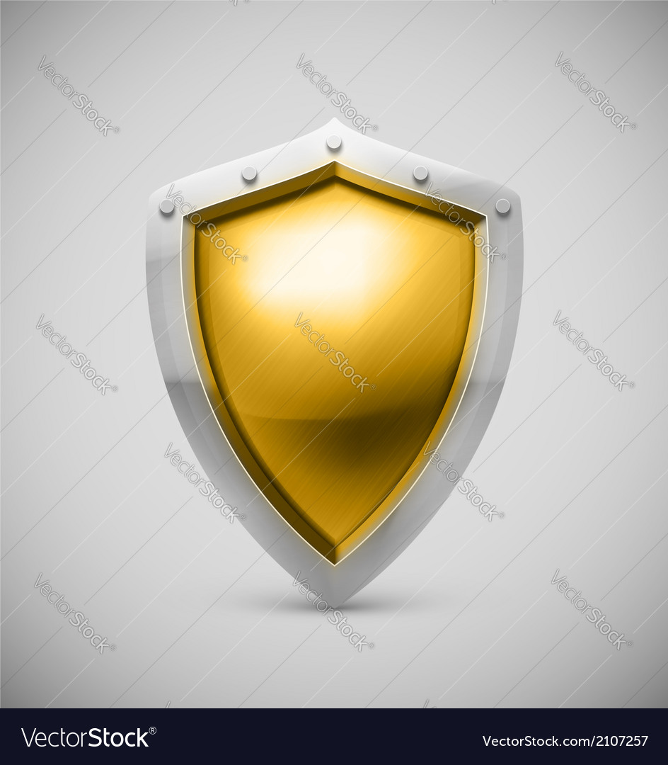 Isolated shield Royalty Free Vector Image - VectorStock