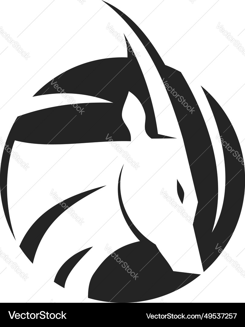 Oryx logo template isolated brand identity icon Vector Image