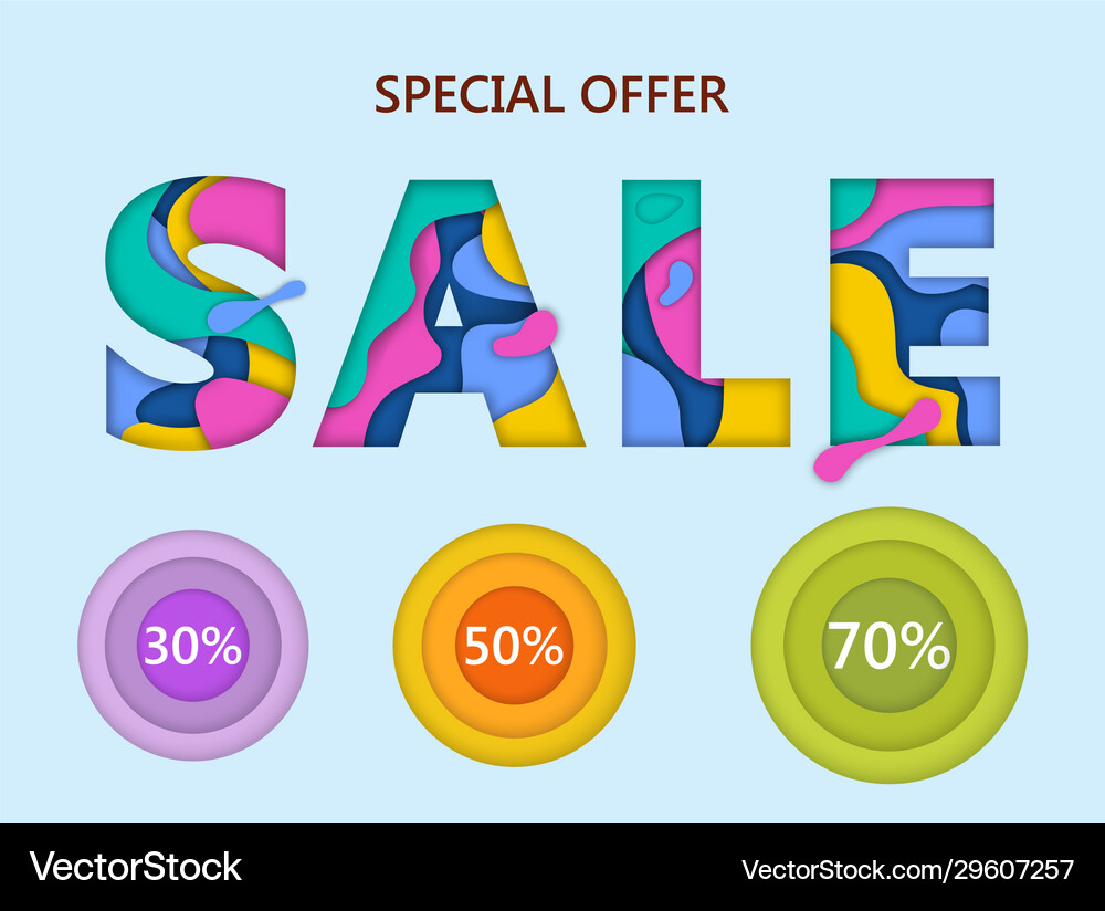 Sale design with abstract shapes Royalty Free Vector Image