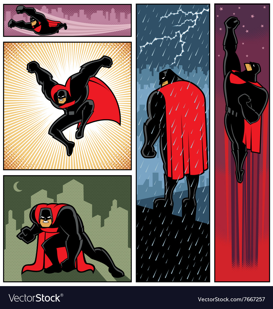 Superhero Banners 6 Royalty Free Vector Image - VectorStock