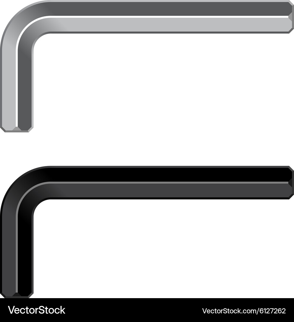 Allen unbrako inbus keys Royalty Free Vector Image