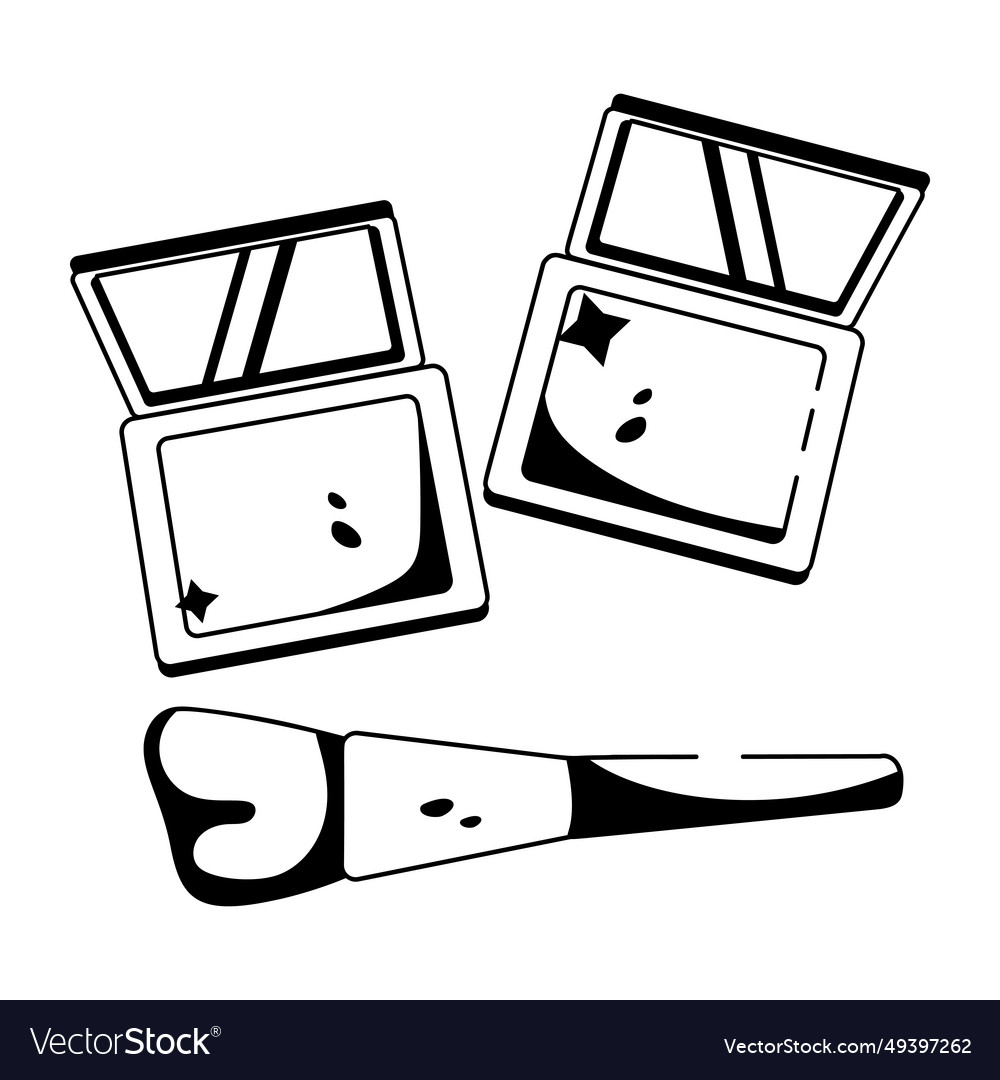 Blush compacts Royalty Free Vector Image - VectorStock