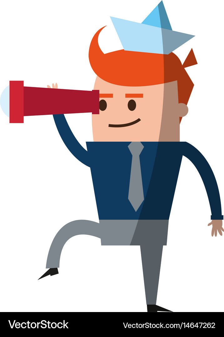 Businessman cute cartoon icon image Royalty Free Vector