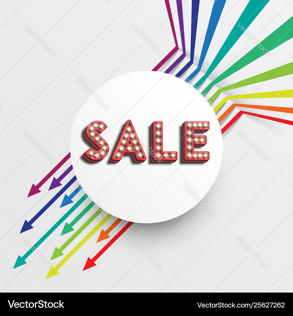 Colorful and clean template with arrows Royalty Free Vector