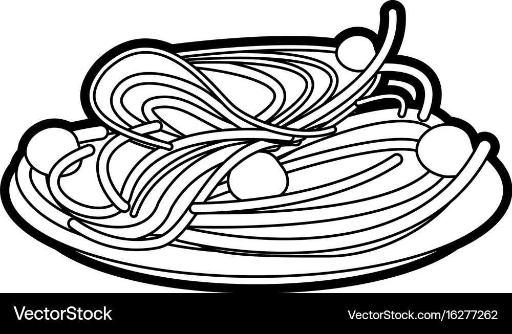 Delicious italian pasta icon Royalty Free Vector Image
