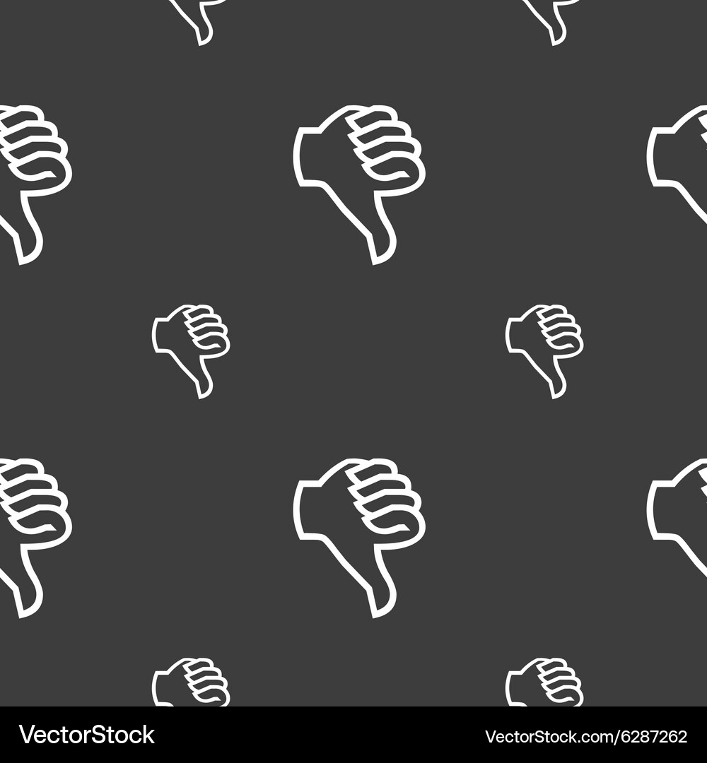 Dislike sign icon thumb down hand finger Vector Image