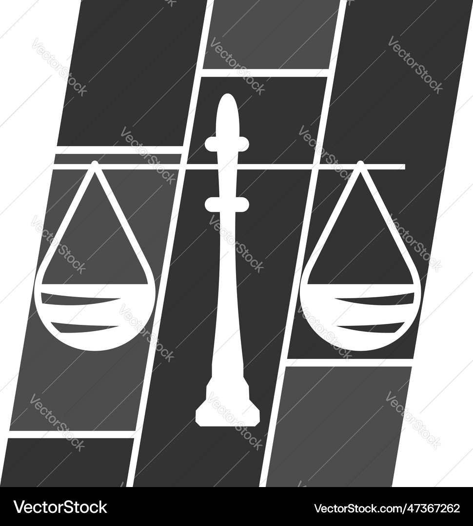Law logo template icon brand identity isolated Vector Image