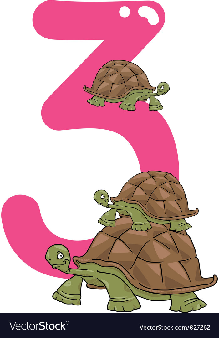 Number three Royalty Free Vector Image - VectorStock