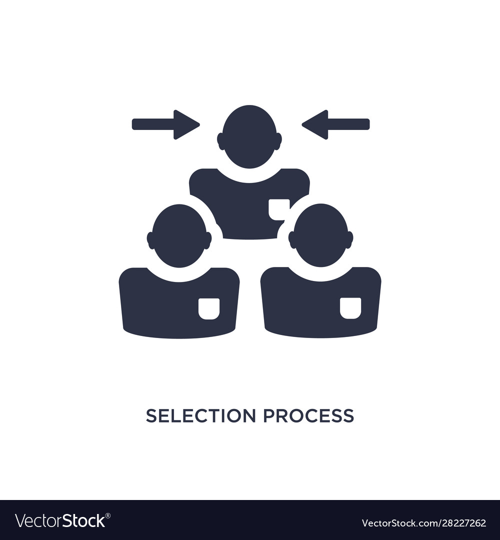 Selection process icon on white background simple Vector Image
