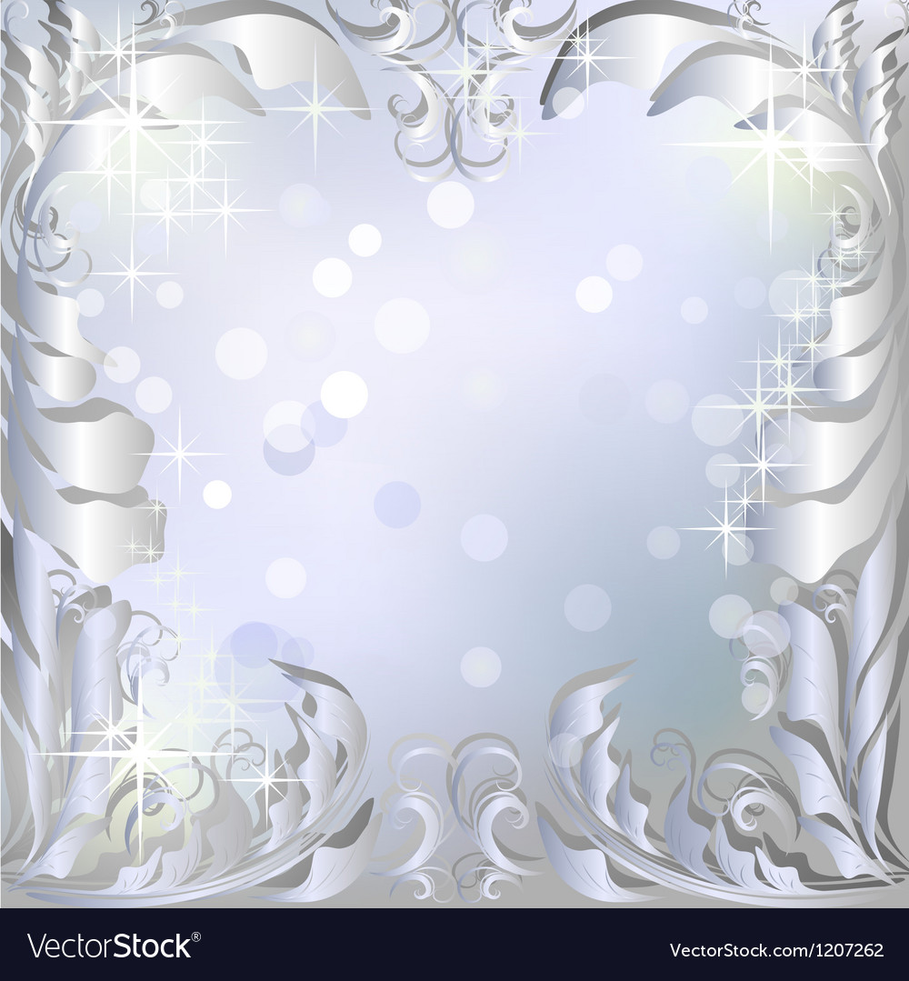 Silver winter background Royalty Free Vector Image
