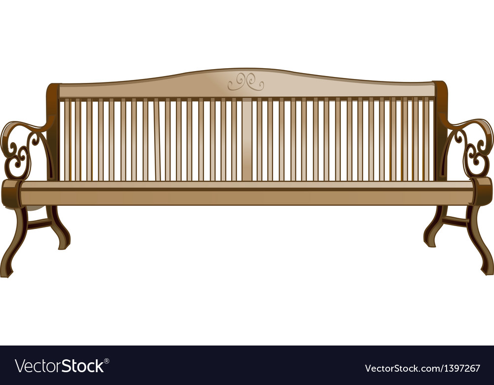 A bench Royalty Free Vector Image - VectorStock