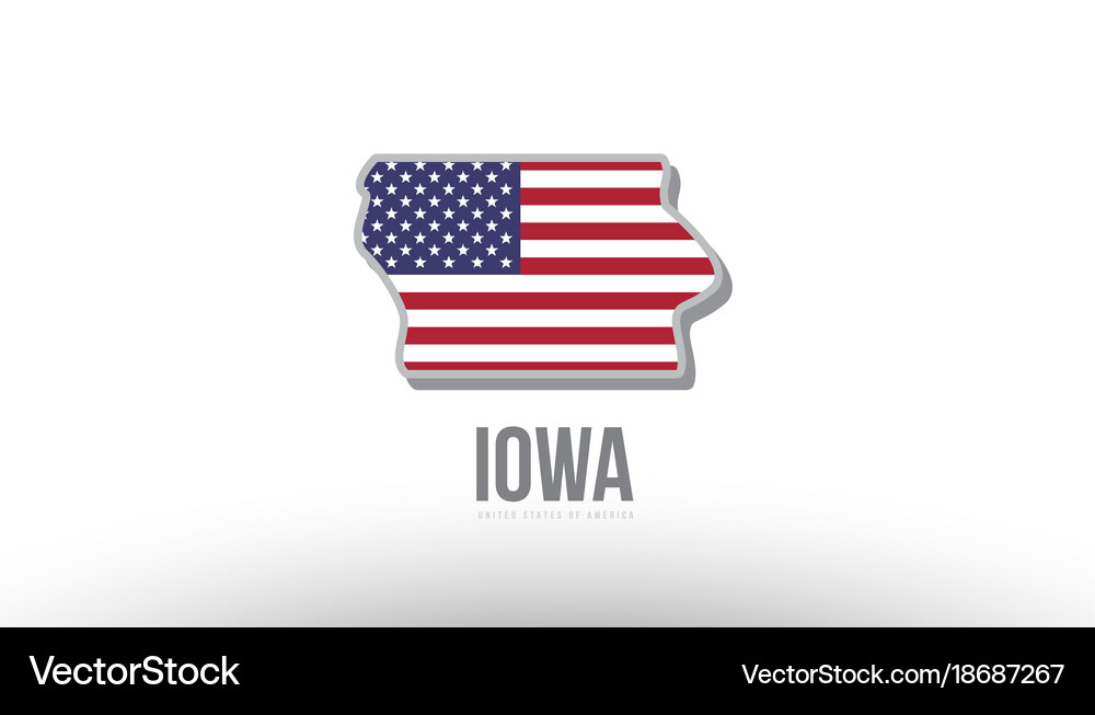 A county state with us united states flag Vector Image