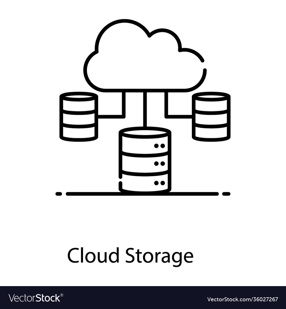 Cloud storage Royalty Free Vector Image - VectorStock
