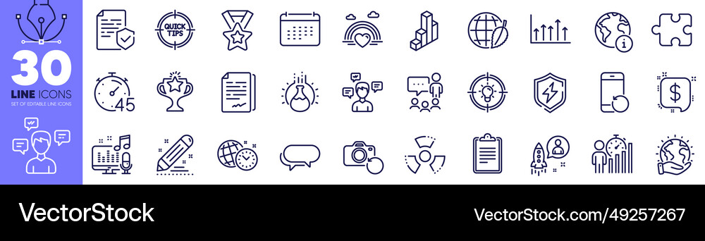 Conversation messages victory and podcast line Vector Image