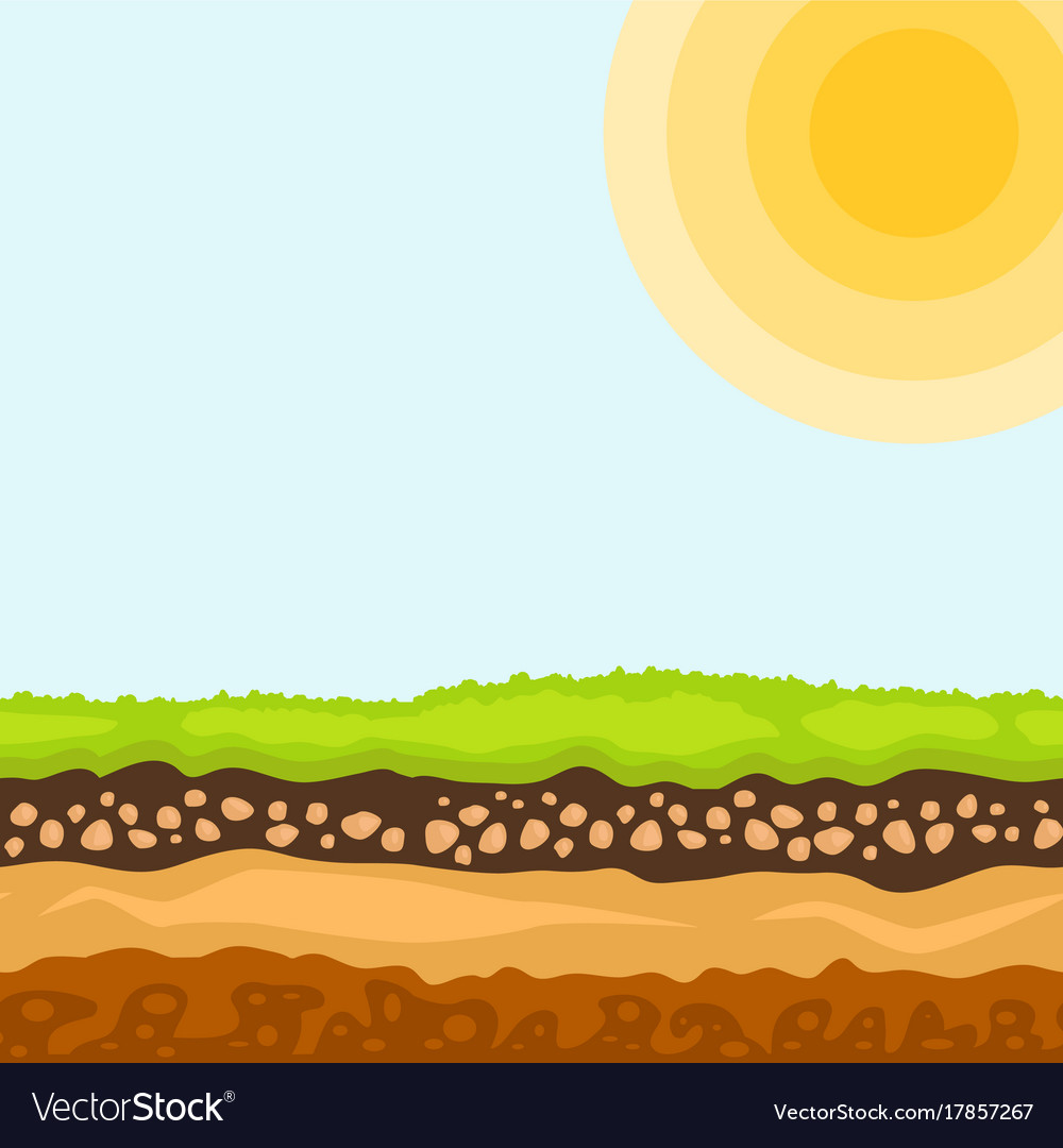 Cross section ground Royalty Free Vector Image
