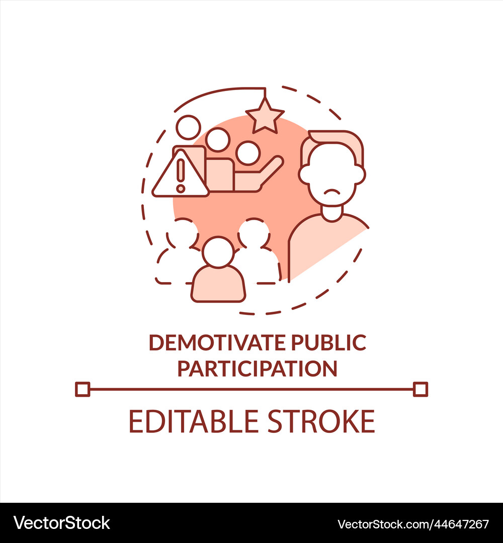 Demotivate public participation terracotta Vector Image
