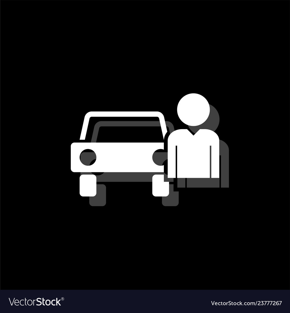 Driver icon flat Royalty Free Vector Image - VectorStock