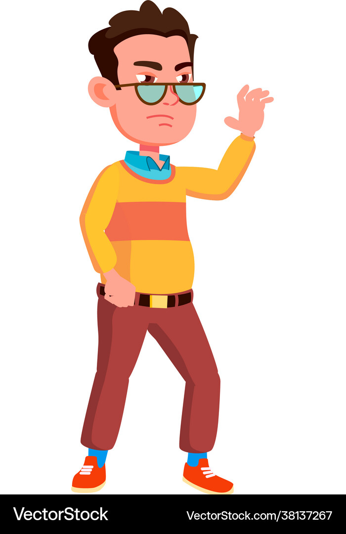 Lab guy taking equipment from shelf cartoon Vector Image