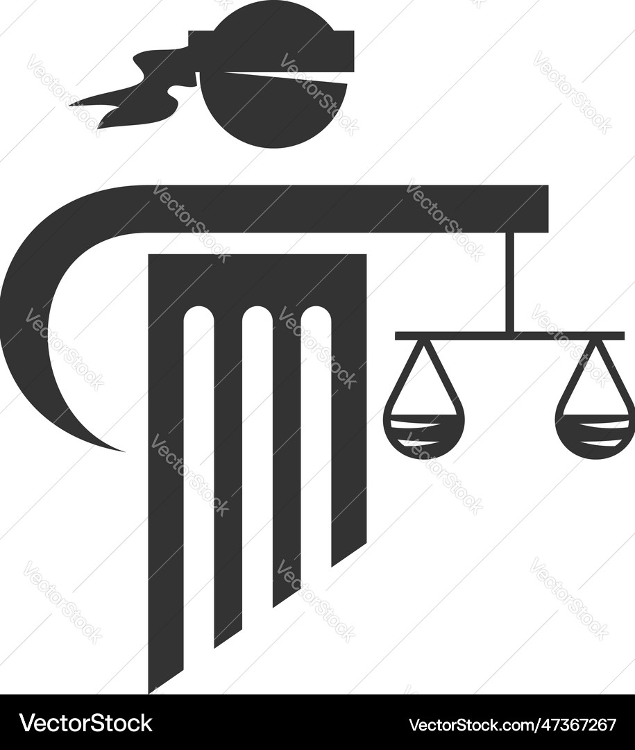 Law logo template icon brand identity isolated Vector Image