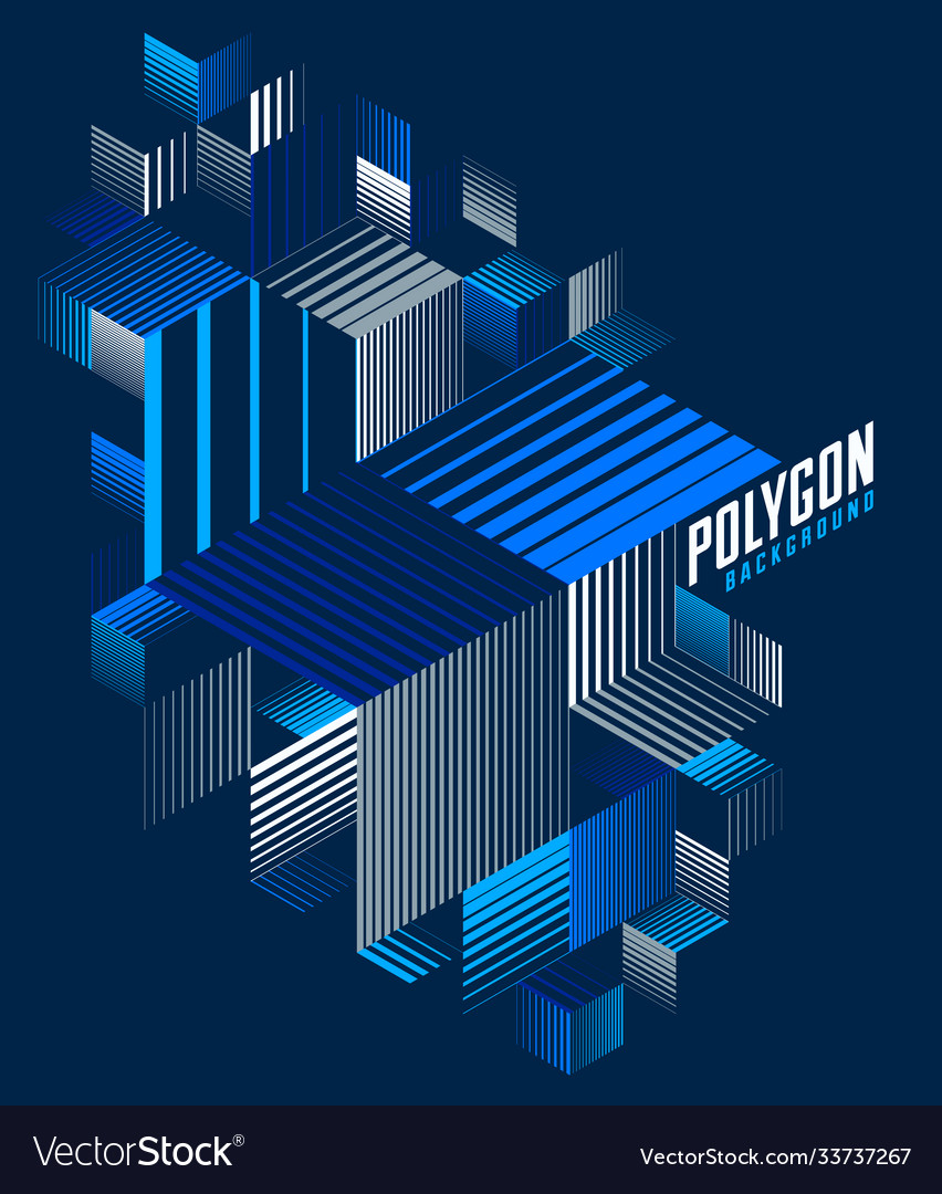 Linear striped abstract dimensional 3d background Vector Image