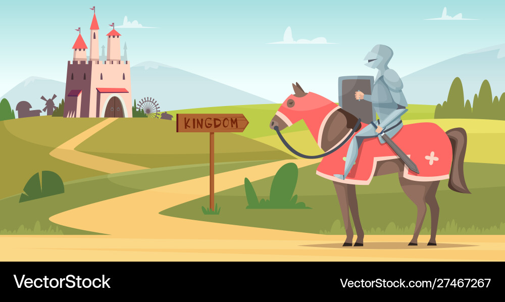 Medieval knight background historical armored Vector Image