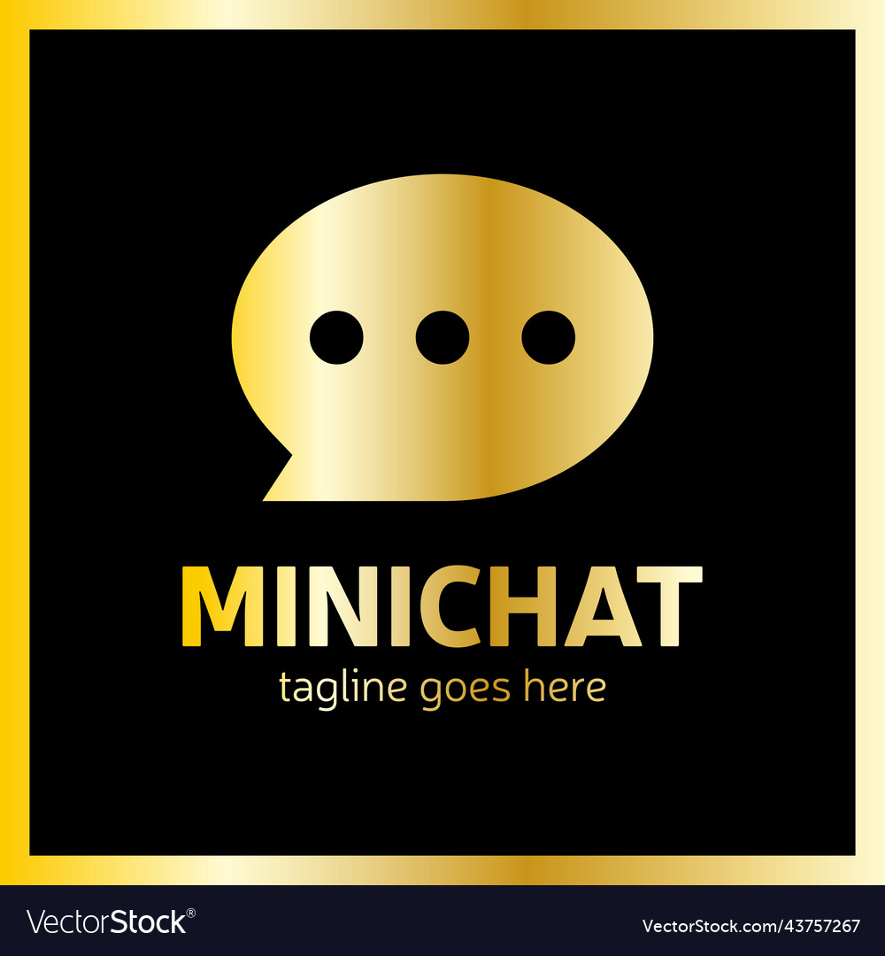 Mini chat logo Royalty Free Vector Image - VectorStock