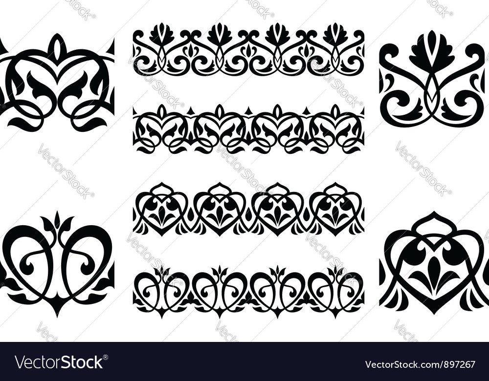 Ornamental elements Royalty Free Vector Image - VectorStock