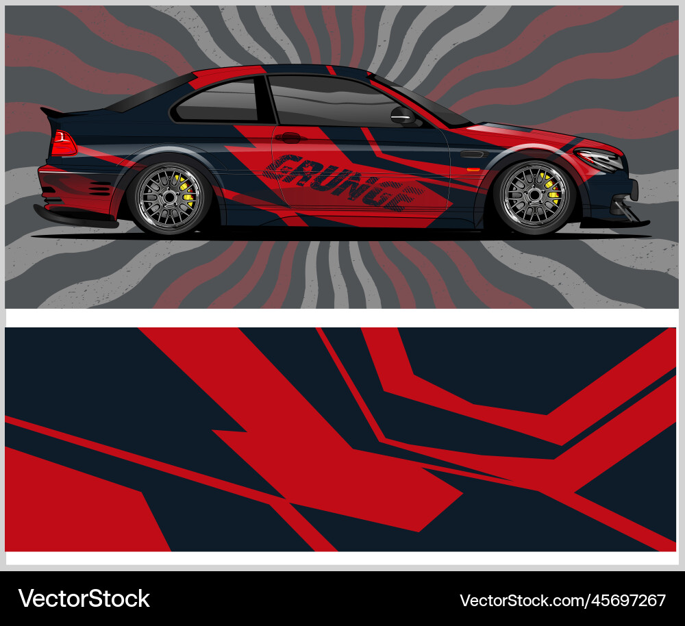 Professional car wrap design and signage Vector Image