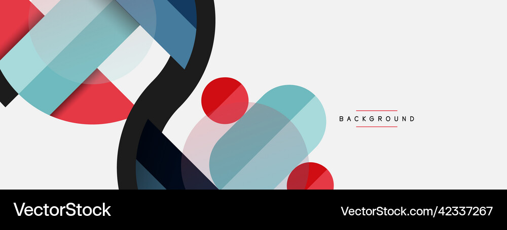 Round geometric shapes lines and circles Vector Image