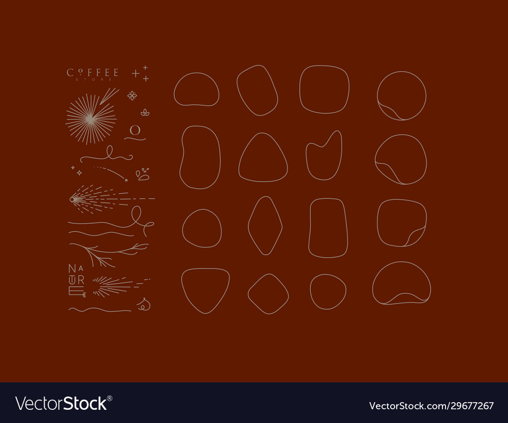 Set decorative elements and frames red Royalty Free Vector