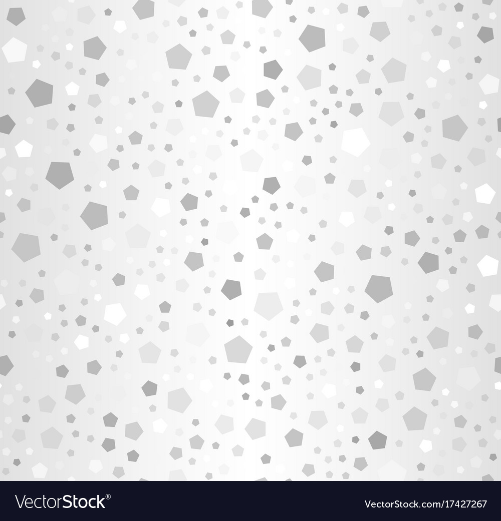 Silver gradient pentagon pattern seamless Vector Image